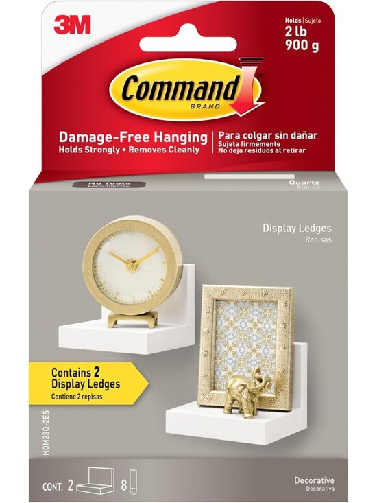 Other | Command Display Ledges Holds Up To 2 Lb Quartz 2 Ledges With 8 ...